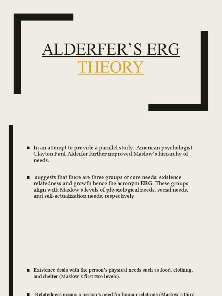 Alderfer's ERG Theory | PDF