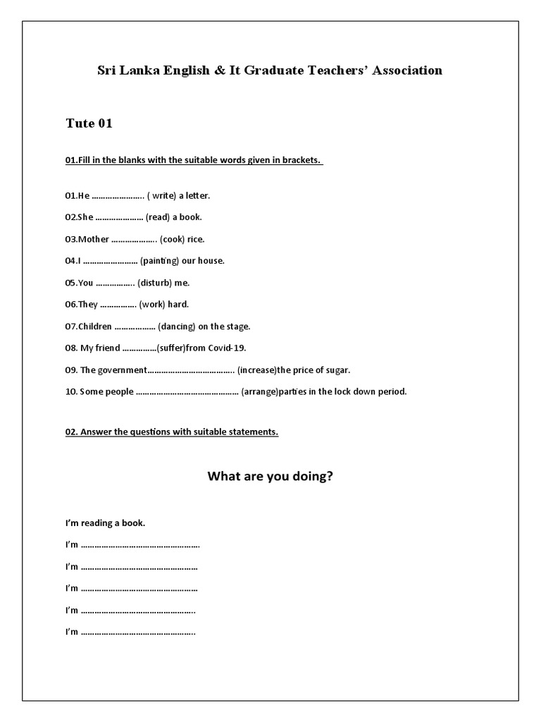 Sri Lanka English Tute 01 | PDF