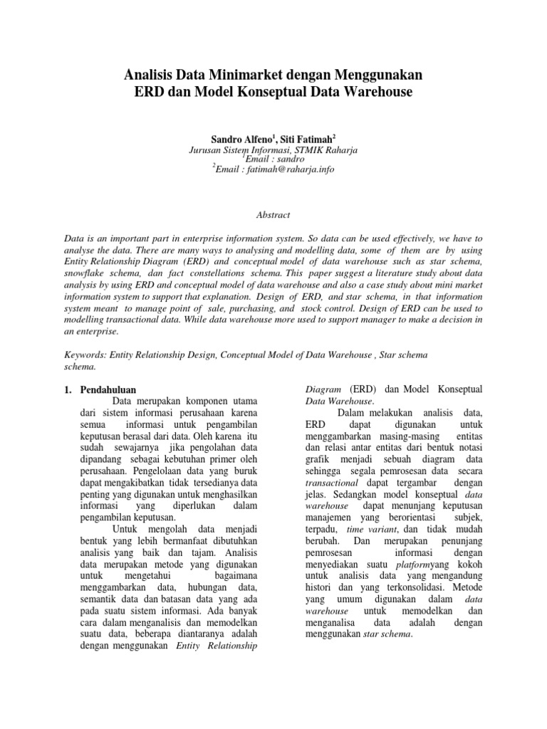 Analisis Data Minimarket Dengan Menggunakan Erd Dan Model Konseptual ...