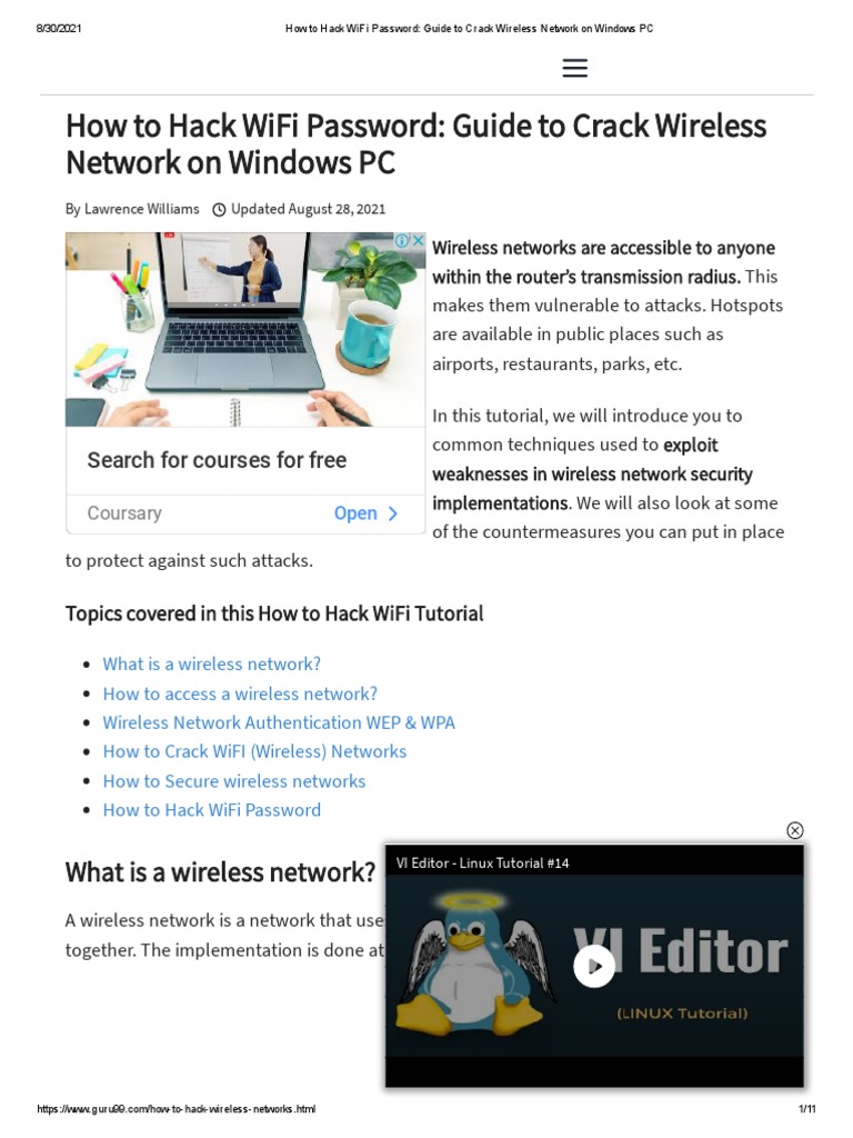 How To Hack WiFi Password - Guide To Crack Wireless Network On Windows ...