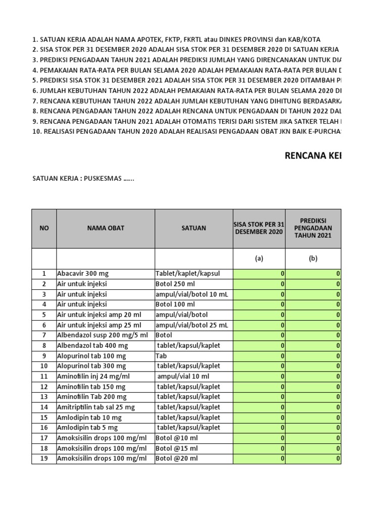 Format RKO 2022 Puskesmas | PDF