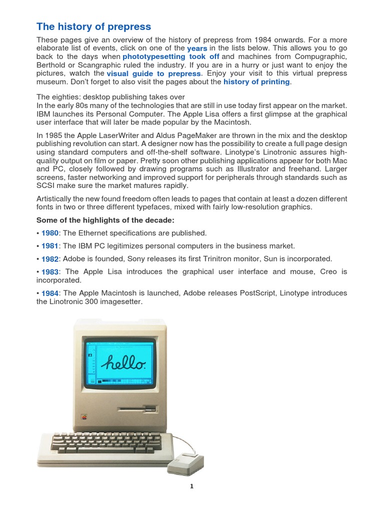 Years Phototypesetting Took Off Visual Guide To Prepress History of ...