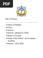 Class 11 English PROJECT SCHOOL CERTIFICATE | PDF