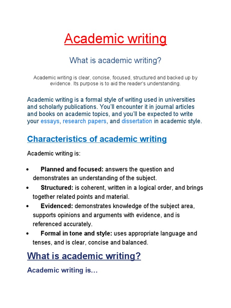 Academic Writing | PDF | Proofreading | Essays