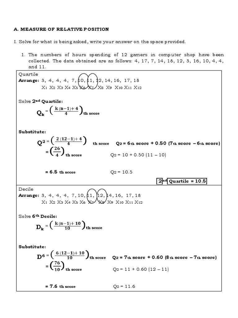Activity 9 | PDF | Percentile