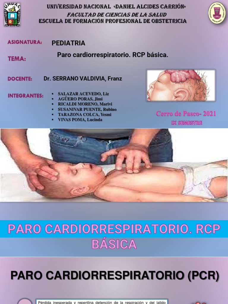 Paro Cardiorrespiratorio. RCP Básica. Pediatria: Facultad de Ciencias ...