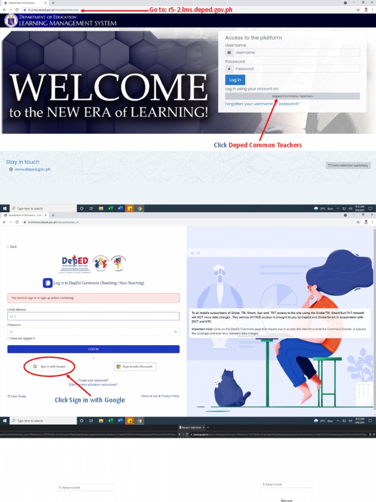 Go To: r5-2.lms - Deped.gov - PH: Click | PDF