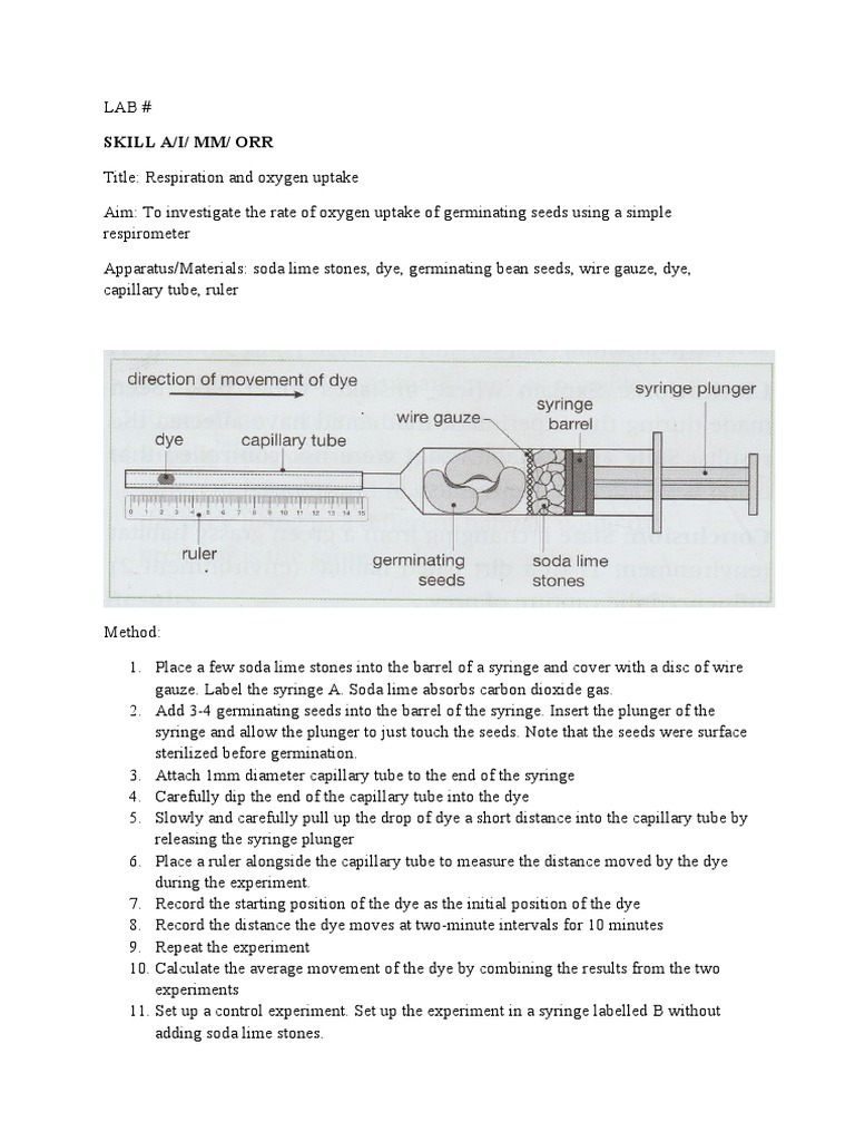 Respirometer Lab