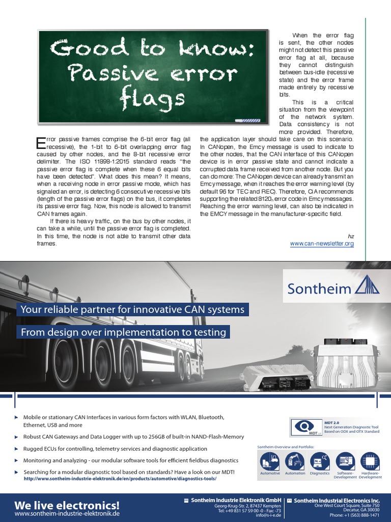 Understanding CAN Error Passive Frames | PDF | Electronics | Systems ...