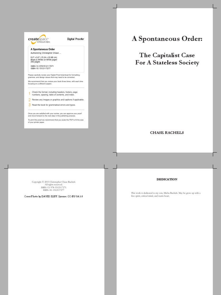 A Spontaneous Order:: The Capitalist Case For A Stateless Society | PDF ...