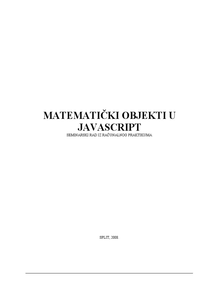 Matematicki Objekti | PDF