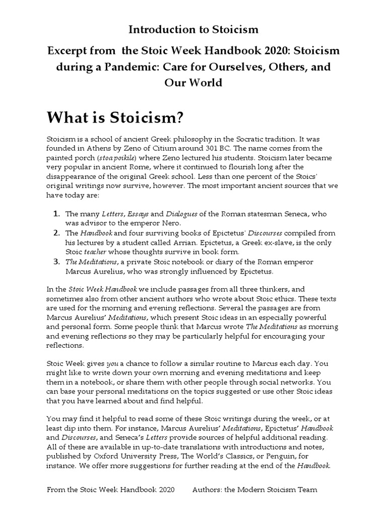 What Is Stoicism? | PDF | Stoicism | Virtue