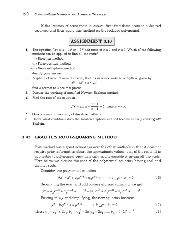 Graeffe Root-Squaring Method | PDF | Mathematical Concepts | Numerical Analysis