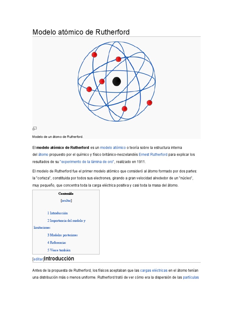 Ernest Rutherford Modelo Atomico