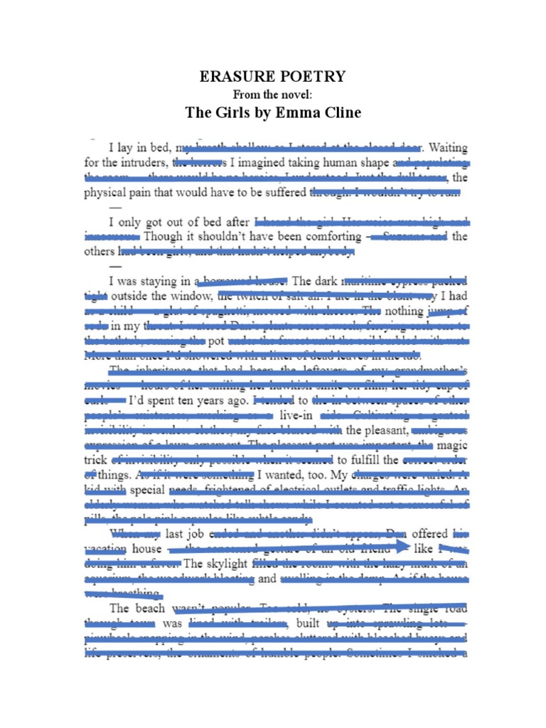 Erasure Poetry The Girls by Emma Cline | PDF | Young Adult