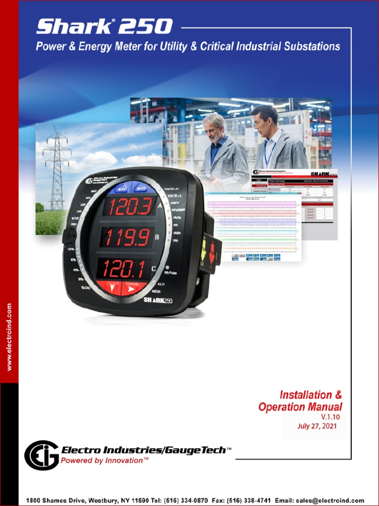 Shark 250 Cyber Secure Power Energy Meter User Manual E169701 ...