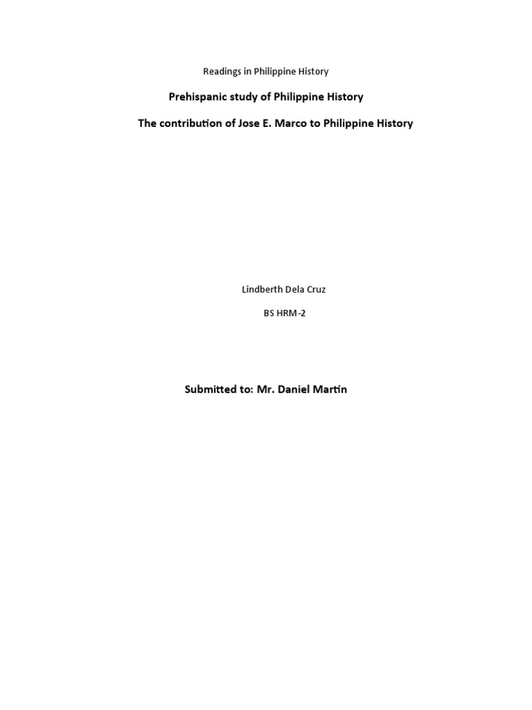 Prehispanic Study of Philippine History The Contribution of Jose E ...