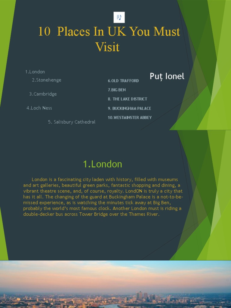 Top 10 Must-Visit Places in the UK | PDF