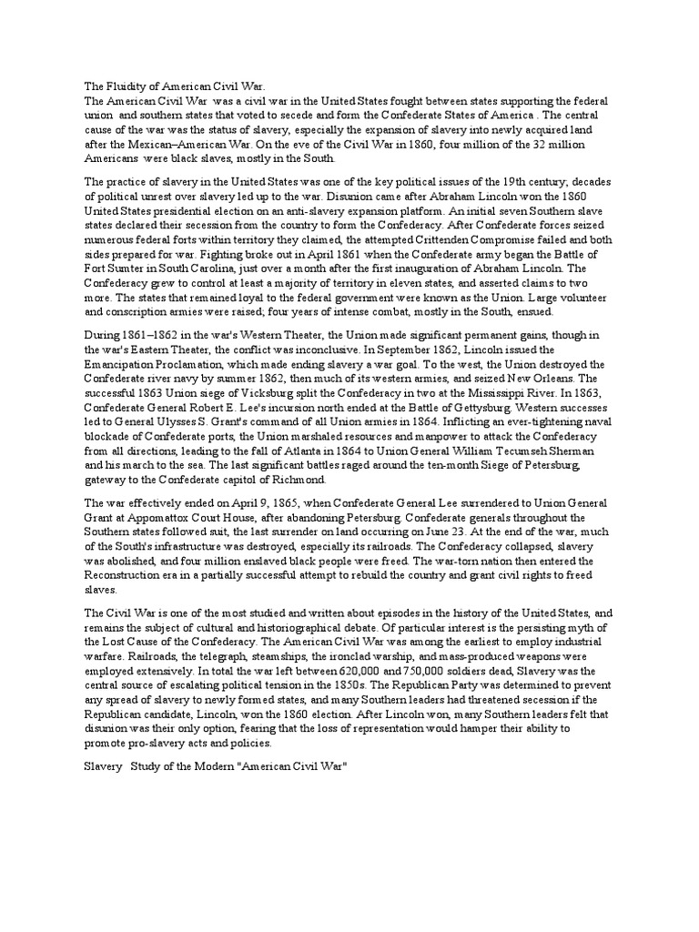 American Civil War | PDF | American Civil War | Confederate States Of ...