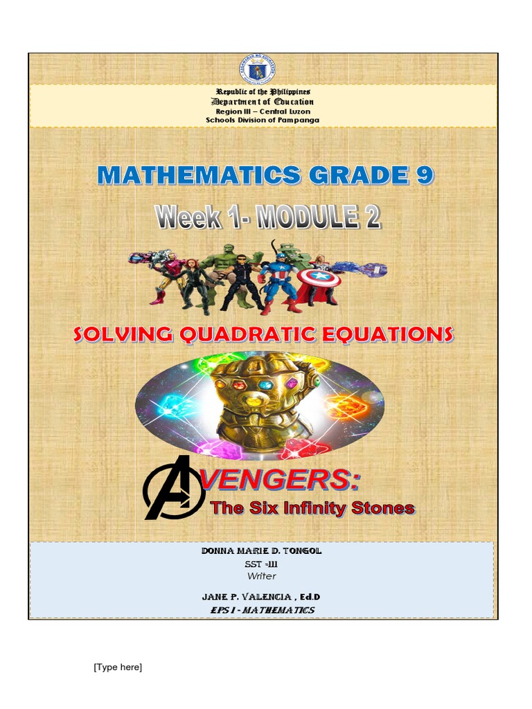 Solving Quadratic Equations in Grade 9 | PDF | Quadratic Equation ...