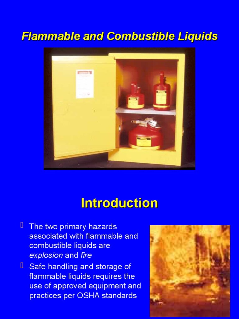 Flammable and Combustible Liquids | PDF | Fires | Combustion
