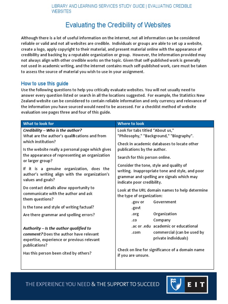 Website Evaluation Form 1 Finished | PDF | Cognition | Communication