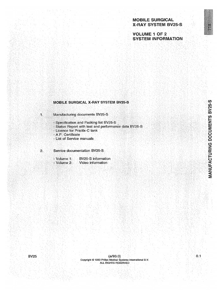 Philips BV-25 S - System Information 1 | PDF