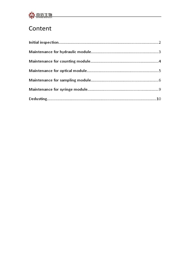 Maintanence9.preventive Maintenance SOP For DF50 | PDF | Syringe ...