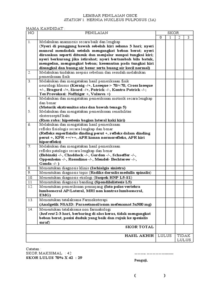 Mini Osce HNP | PDF | Sains & Matematika