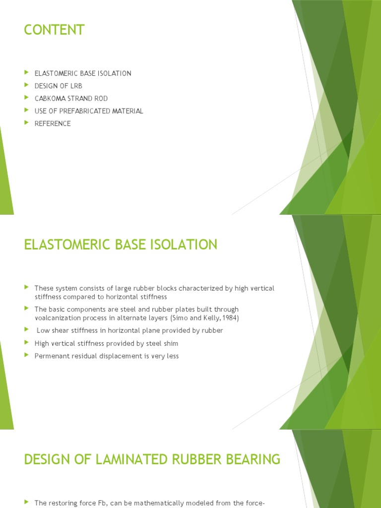 Elastomeric Base Isolation Techniques | PDF | Composite Material | Stiffness