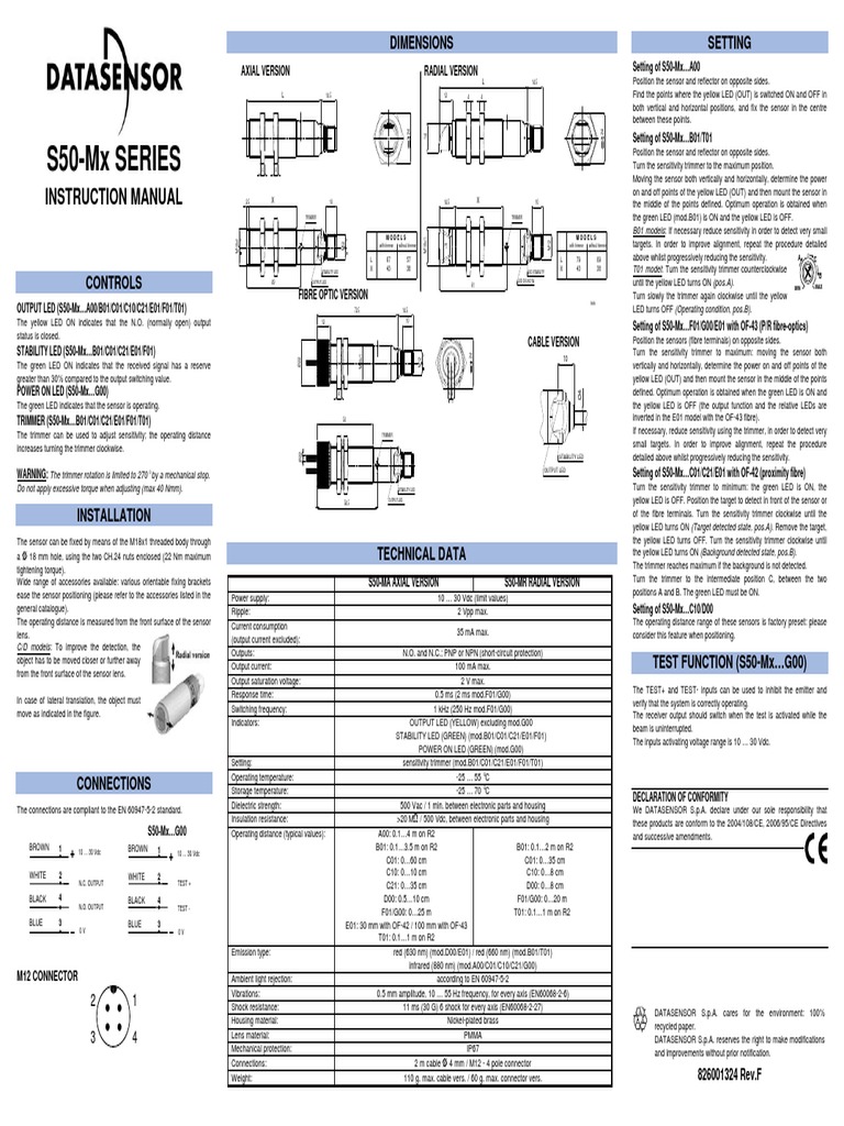 Manual Sensor de Proximidad 01 | PDF | Sensor | Electrical Engineering