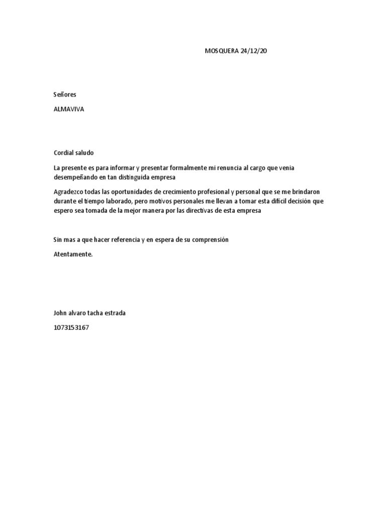 Carta de Retiro | PDF