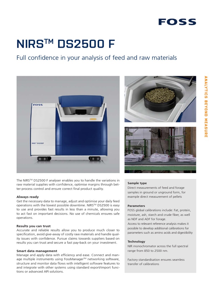 Nirs Ds2500 F - One Pager - GB | PDF | Infrared | Calibration