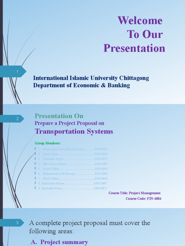 Prepare A Project Proposal On Transportation Systems. | PDF | Expense | Bus