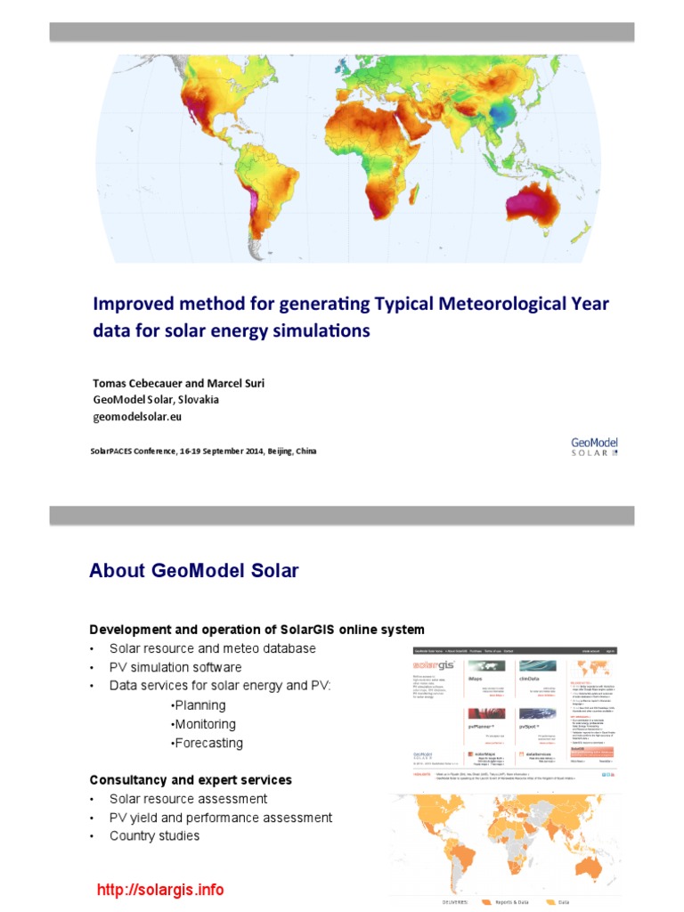 (Cebecauer, Suri) Improved Method For Generating TMY For Solar Energy ...