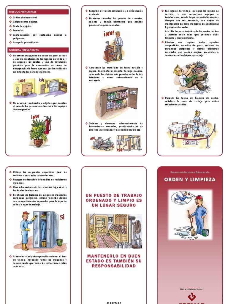 Triptico Orden y Limpieza | PDF | Residuos