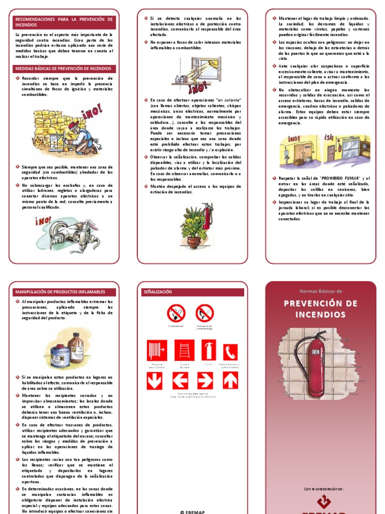 Triptico Prevenci N de Incendio | PDF
