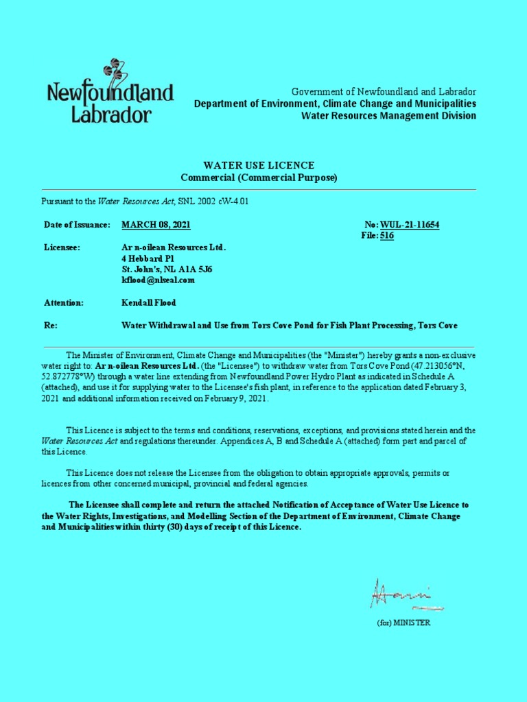Water Resources Act-21-11654 | PDF | License | Water