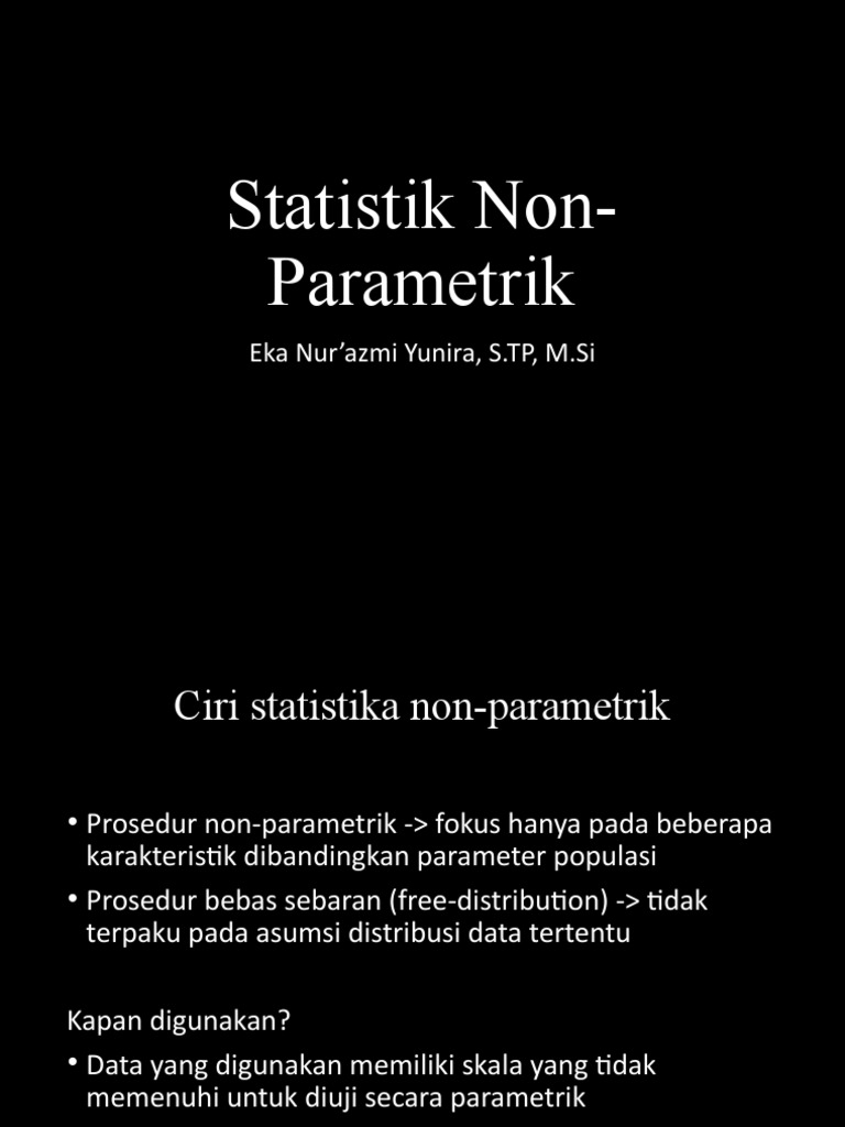 Statistik Non-Parametrik | PDF