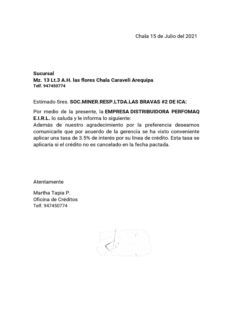 Carta Informativa - Docx001 | PDF