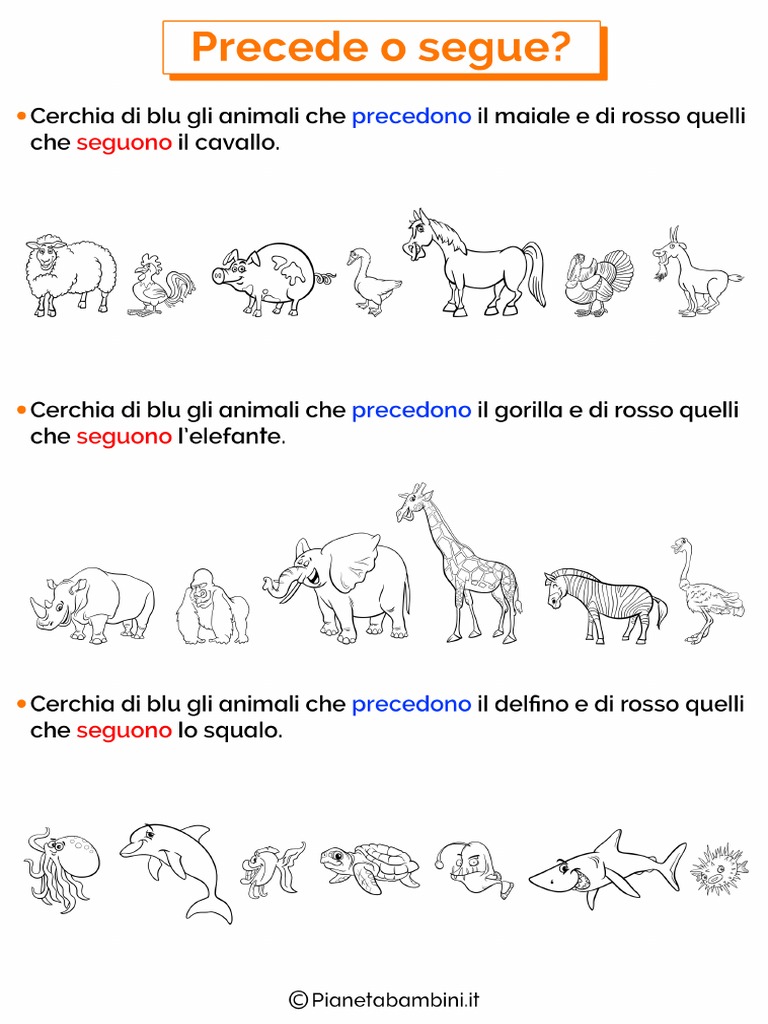 Schede Didattiche Precede Segue | PDF