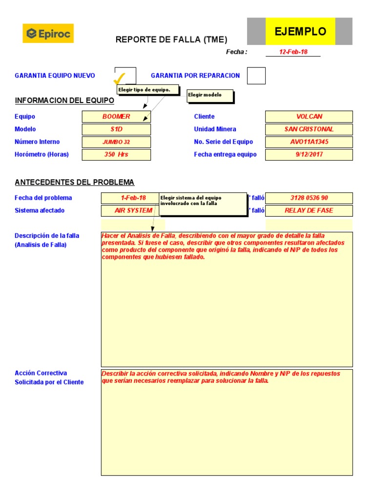 Reporte de Falla - PD103 - PV351 | PDF
