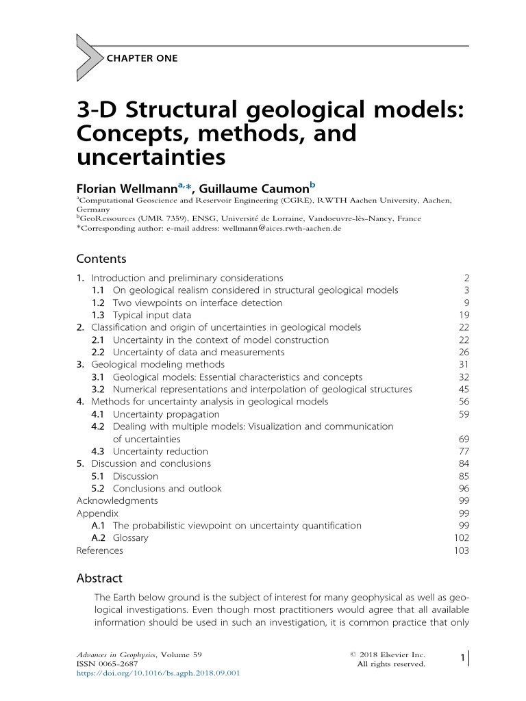Geoscience Modeling & Uncertainty | PDF | Conceptual Model | Geology