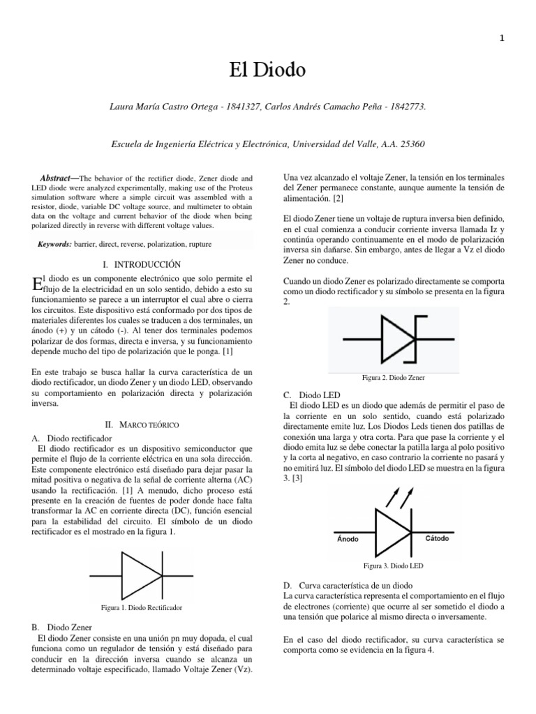 Informe El Diodo | PDF | Diodo | Rectificador