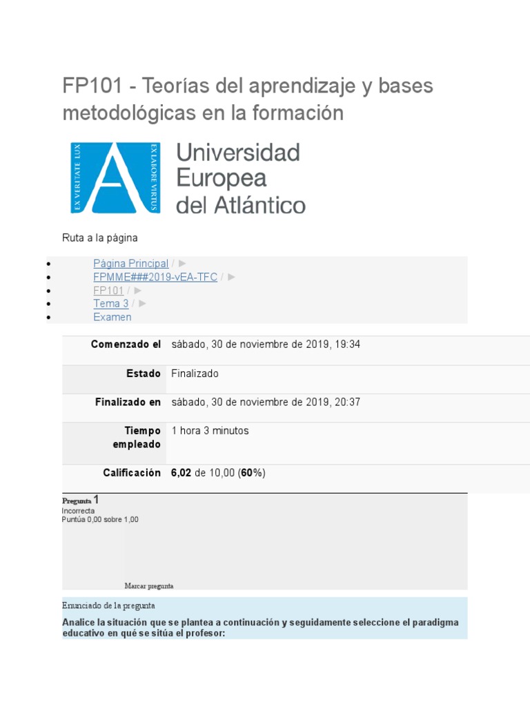 FP101. Modelo 1 | PDF | Evaluación | Plan de estudios