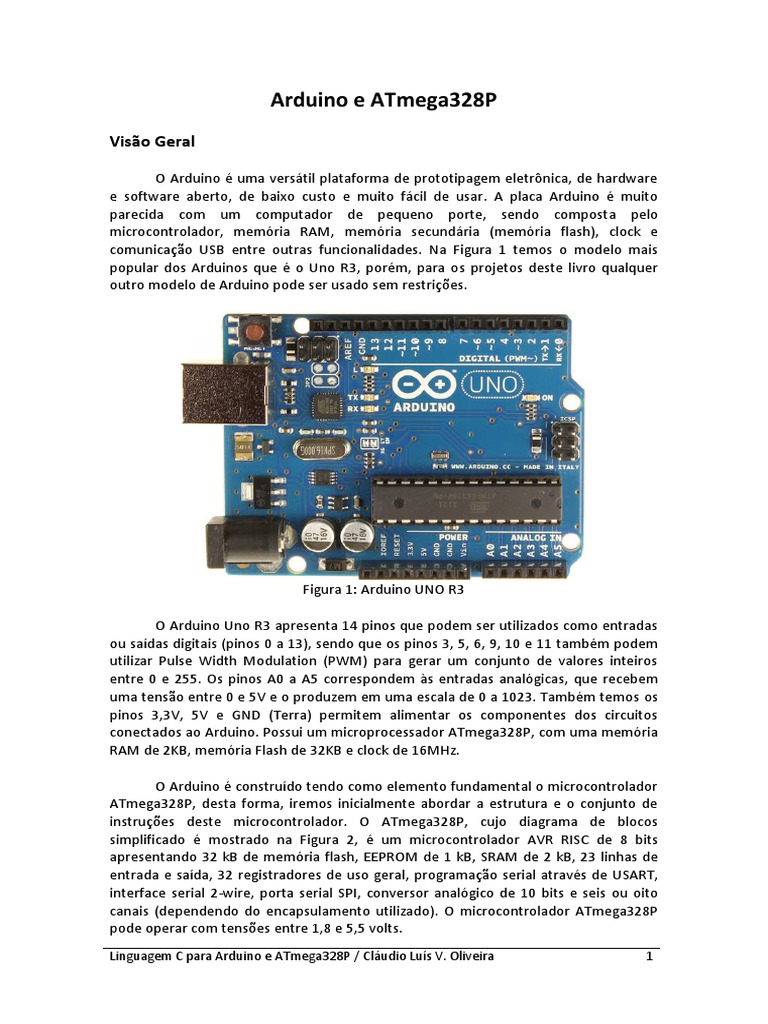 C Arduino E Atmega328p Pdf Arduino Ponteiro Programação De Computadores