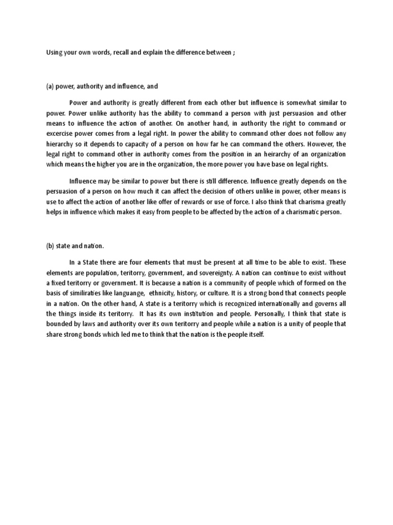 POLGOV Assignment | PDF | Politics | Social Science