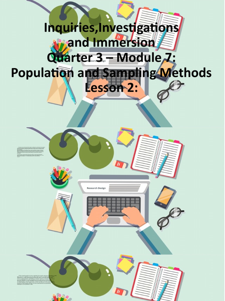 Population and Sampling Methods | PDF | Sampling (Statistics ...