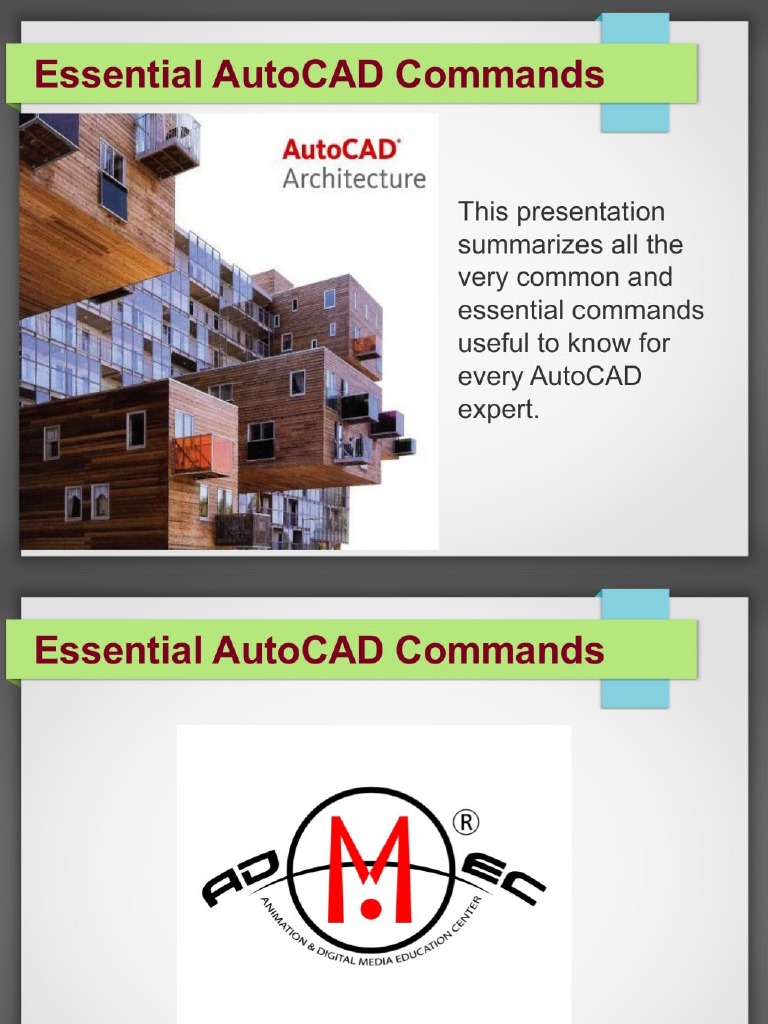 Most Essential Autocad Commands PDF | PDF