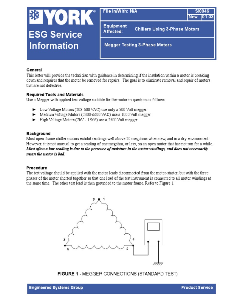 Megger Testing 3-Phase Motors | PDF | Voltage | Insulator (Electricity)